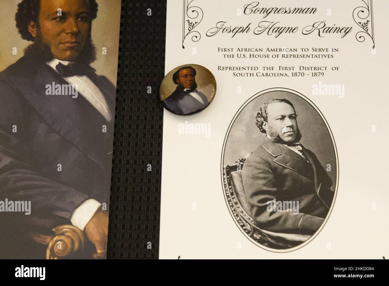 A program is layed out an unveiling ceremony for the Joseph H. Rainey ...