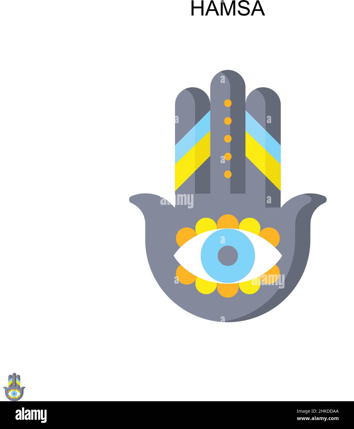 Hamsa Simple vector icon. Illustration symbol design template for web ...
