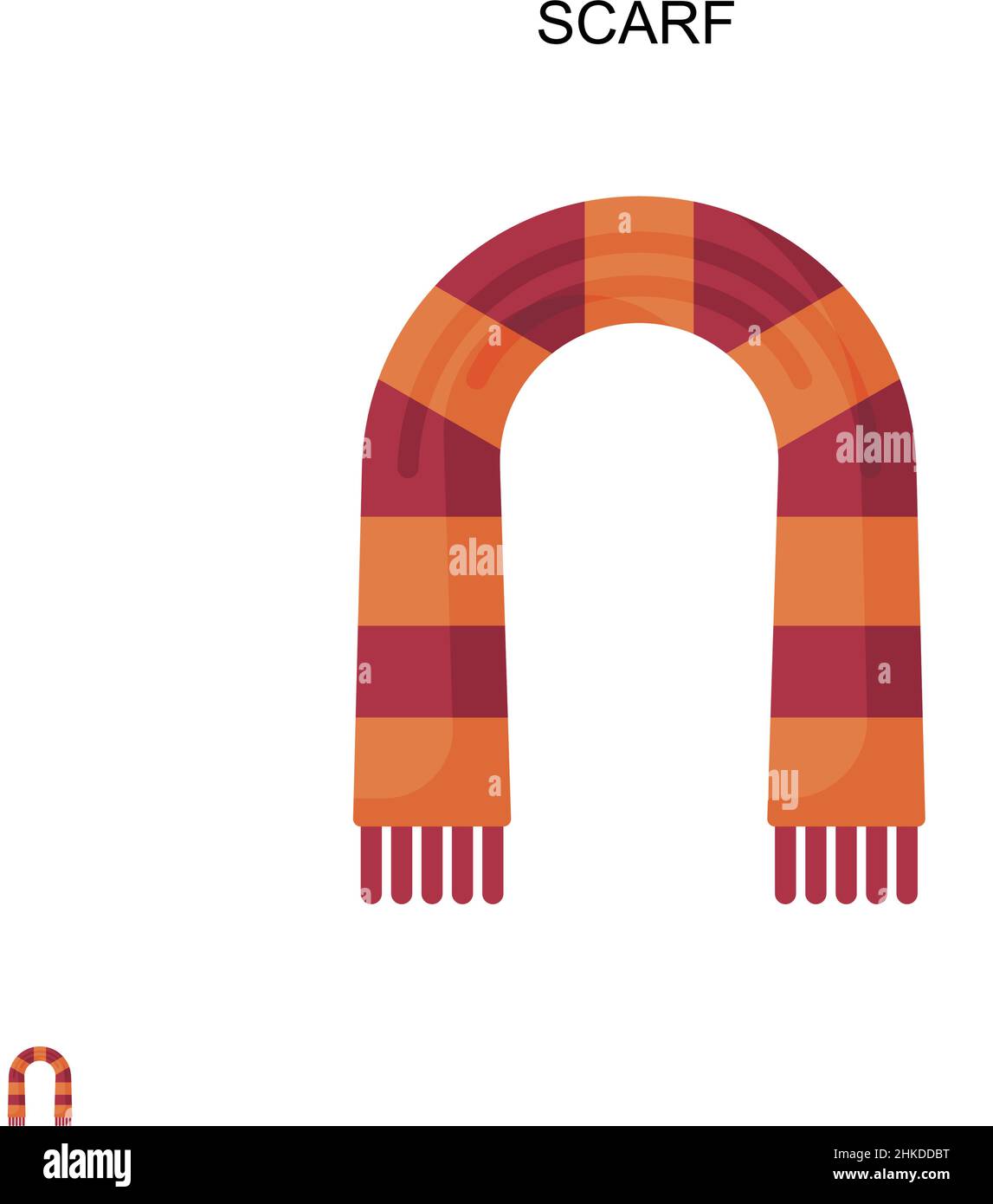 Scarf Simple vector icon. Illustration symbol design template for web ...
