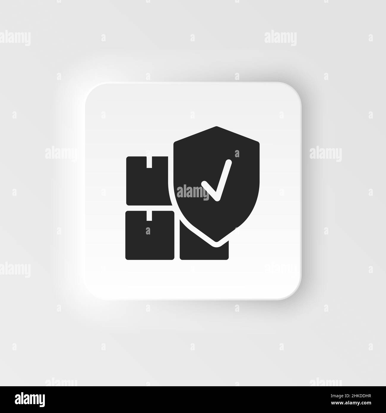 Mass Production Package Neumorphic Style Vector Icon Simple Element