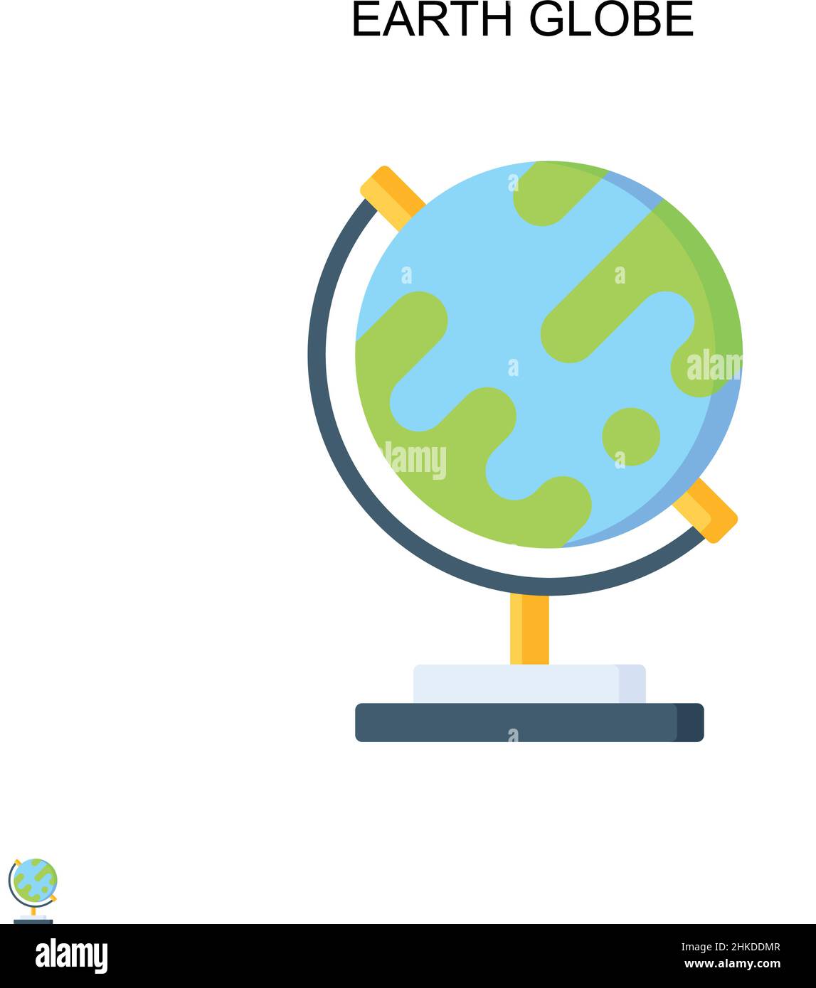 Earth globe Simple vector icon. Illustration symbol design template for ...