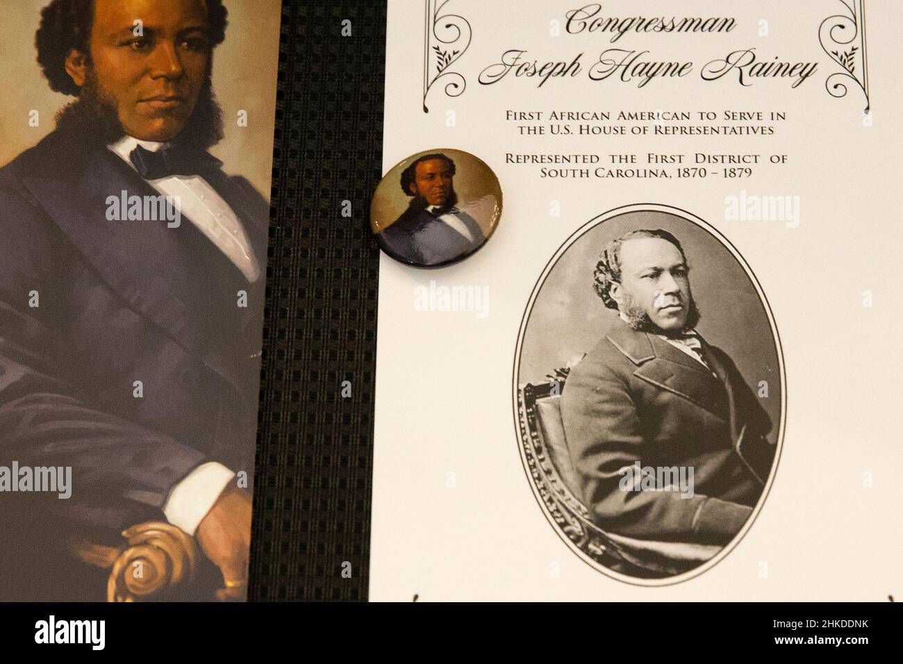 A program is layed out an unveiling ceremony for the Joseph H. Rainey ...