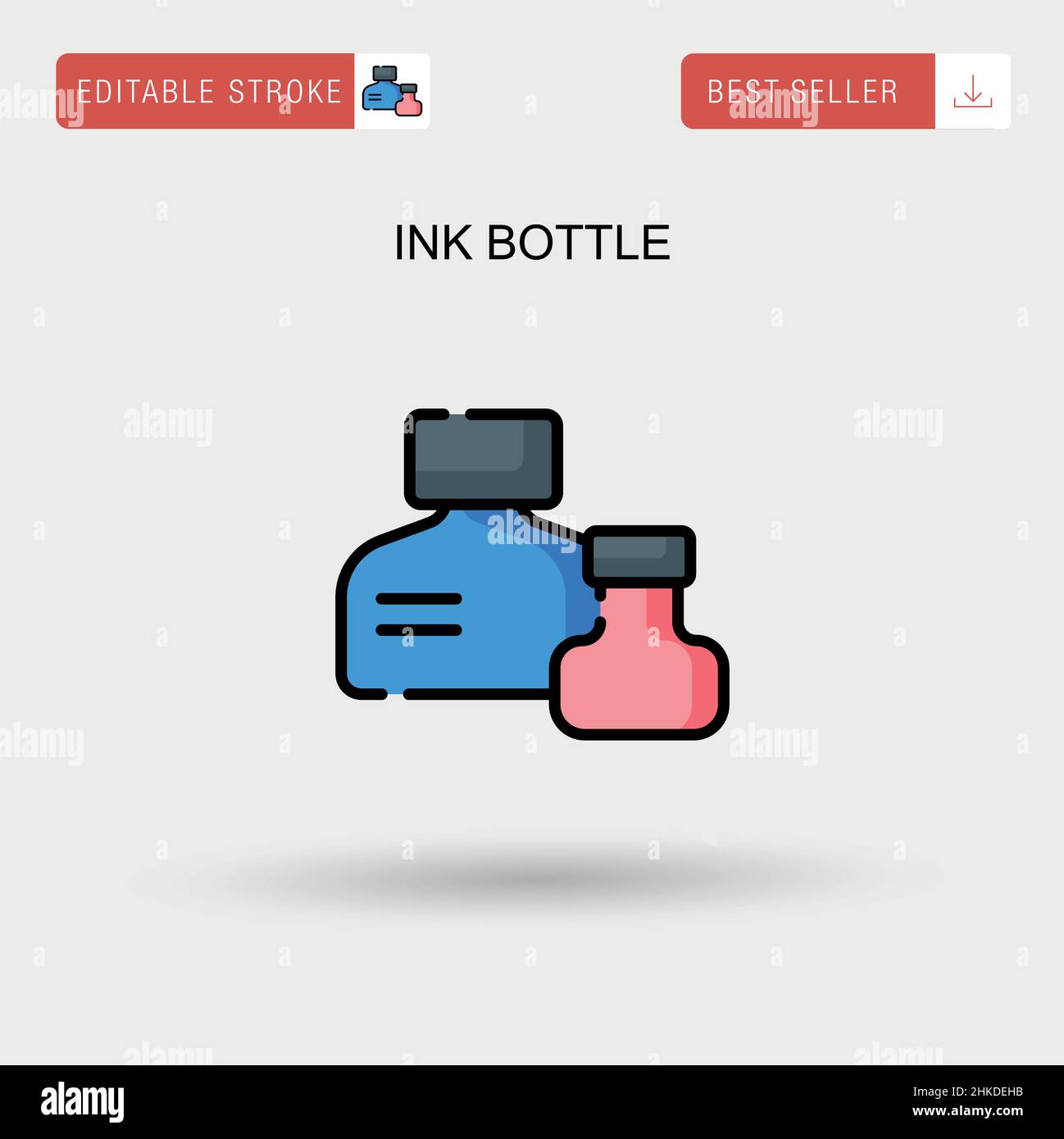Ink bottle Simple vector icon Stock Vector Image & Art - Alamy