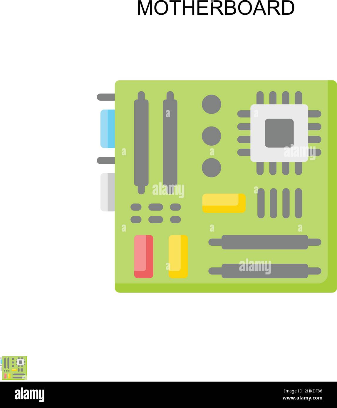 Motherboard Simple vector icon. Illustration symbol design template for ...