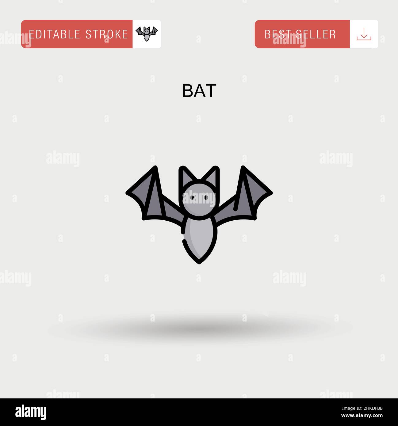 Bat Simple vector icon Stock Vector Image & Art - Alamy