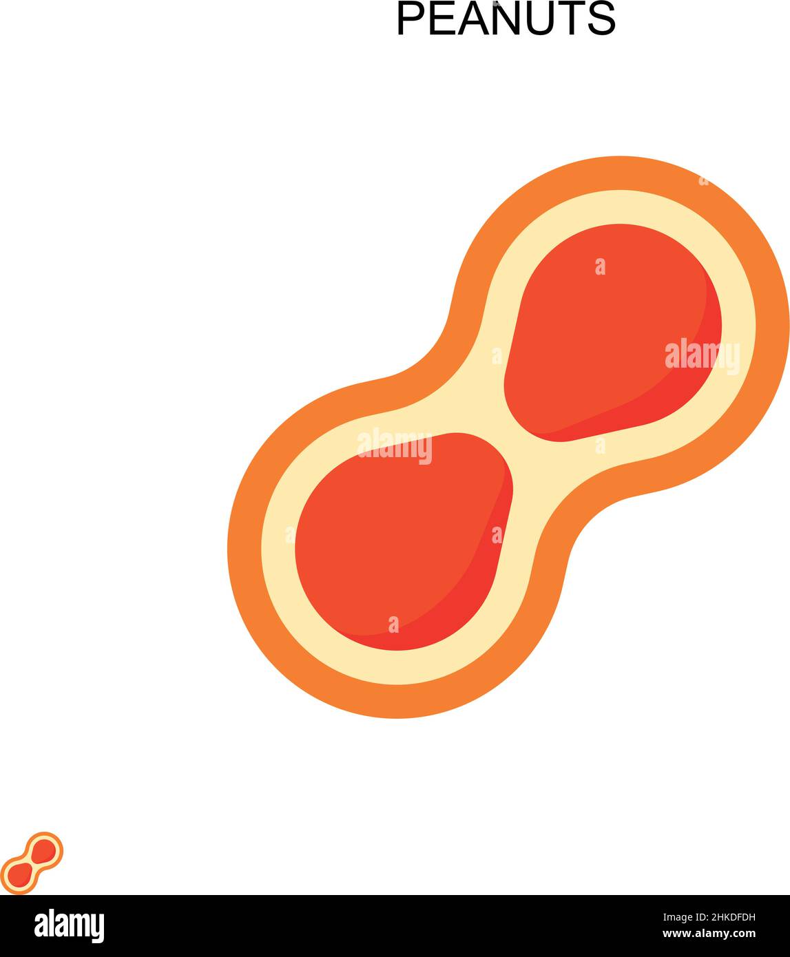 Peanuts Simple vector icon. Illustration symbol design template for web ...