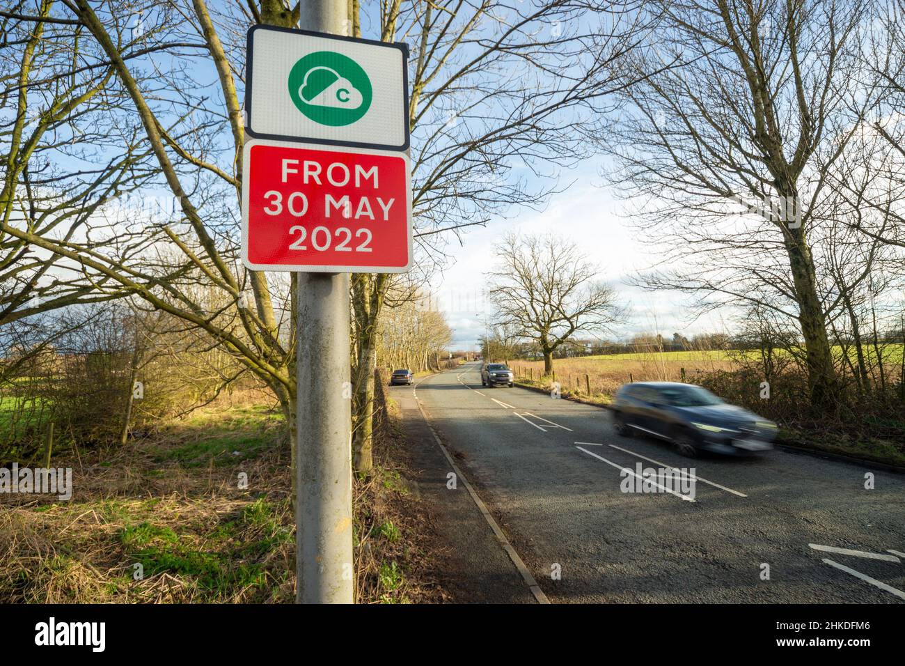 Manchester clean air zone sign hi-res stock photography and images - Alamy