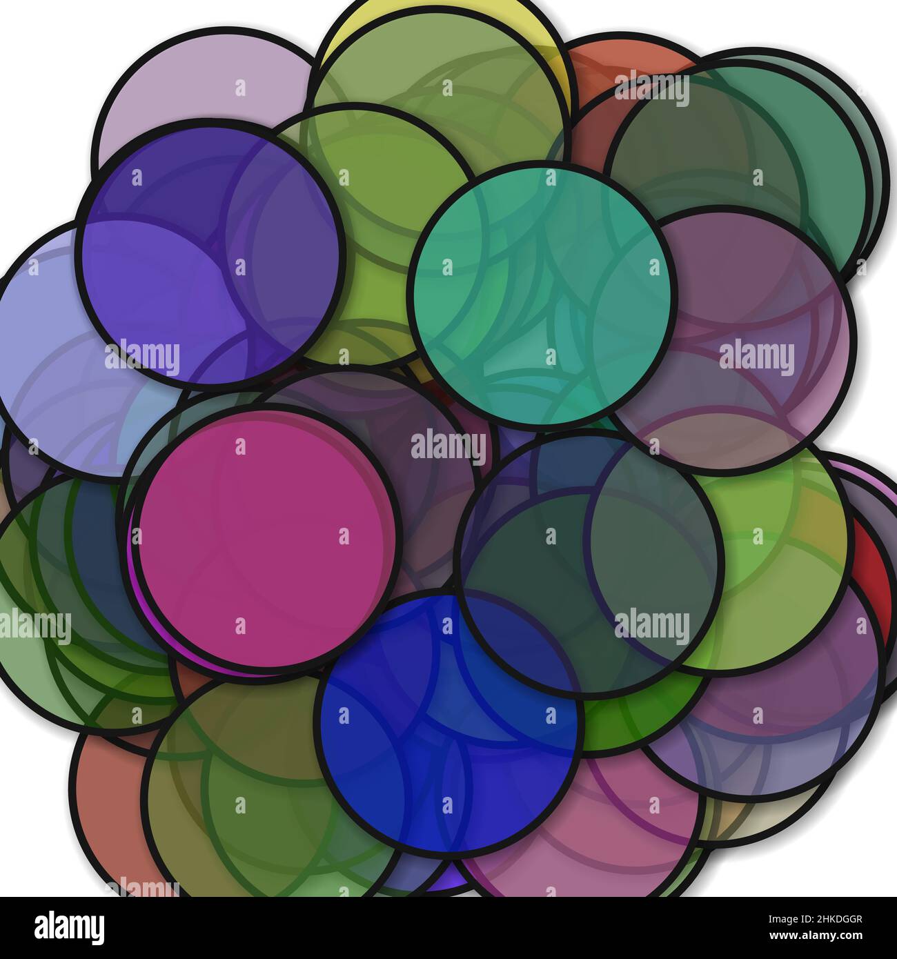 Circle shadows generative art background art illustration Stock Vector ...