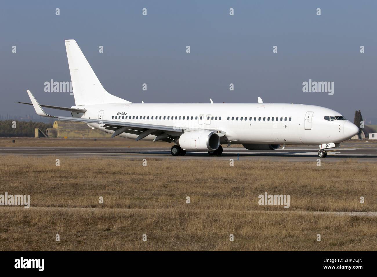 A totally white Boeing 737-800 flying for Neos/Alpitour, is seen ...