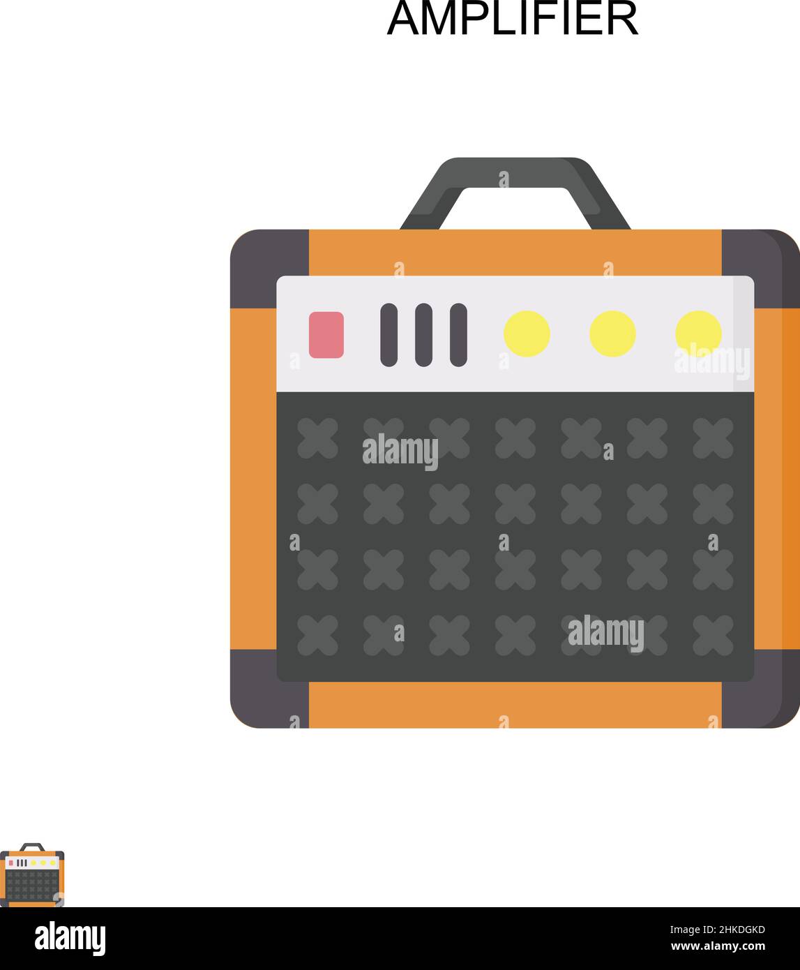 Amplifier Simple vector icon. Illustration symbol design template for ...