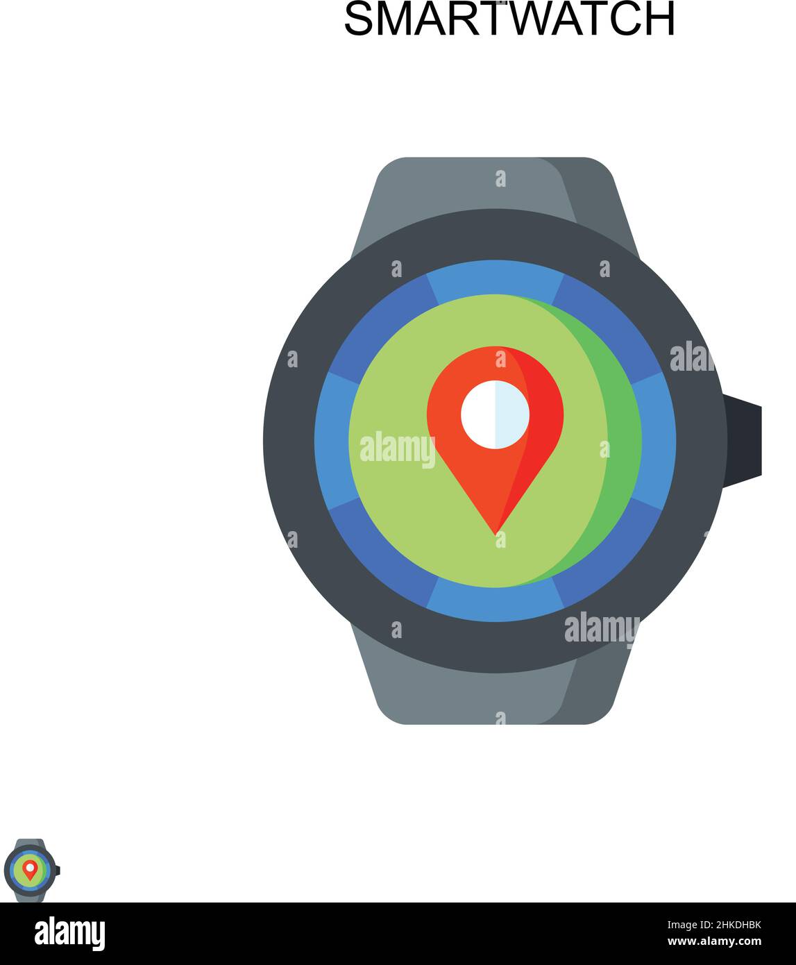 Smartwatch Simple vector icon. Illustration symbol design template for ...