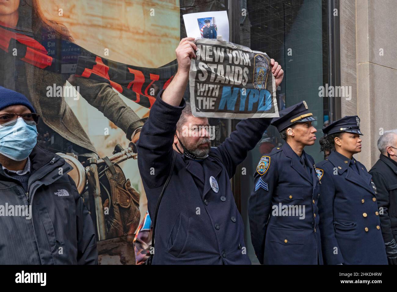 Police officers and their supporters gather for the funeral of fallen ...