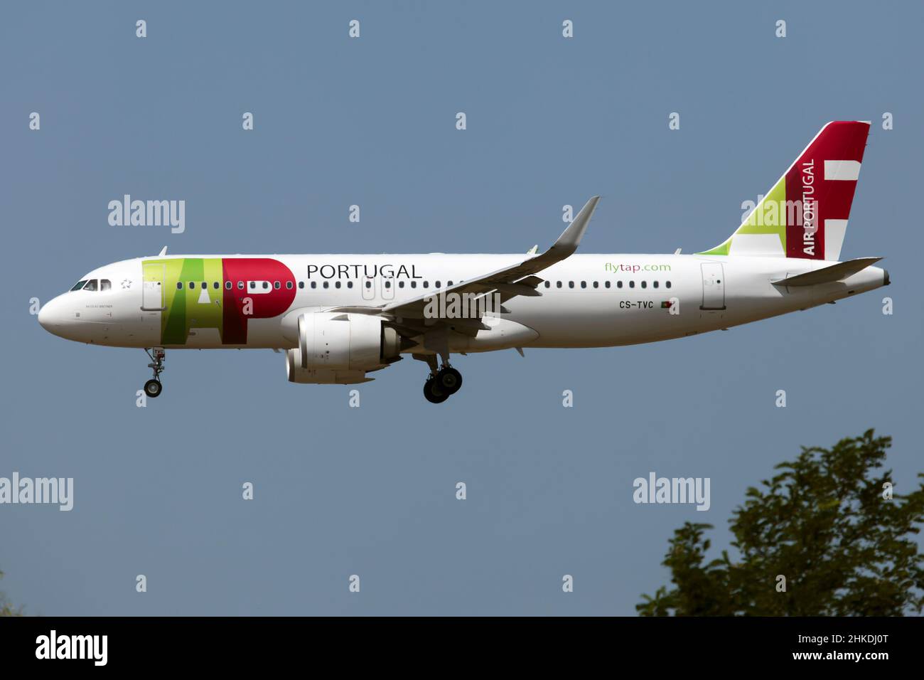 A TAP Air Portugal Airbus 320 NEO lands at Rome Fiumicino airport ...