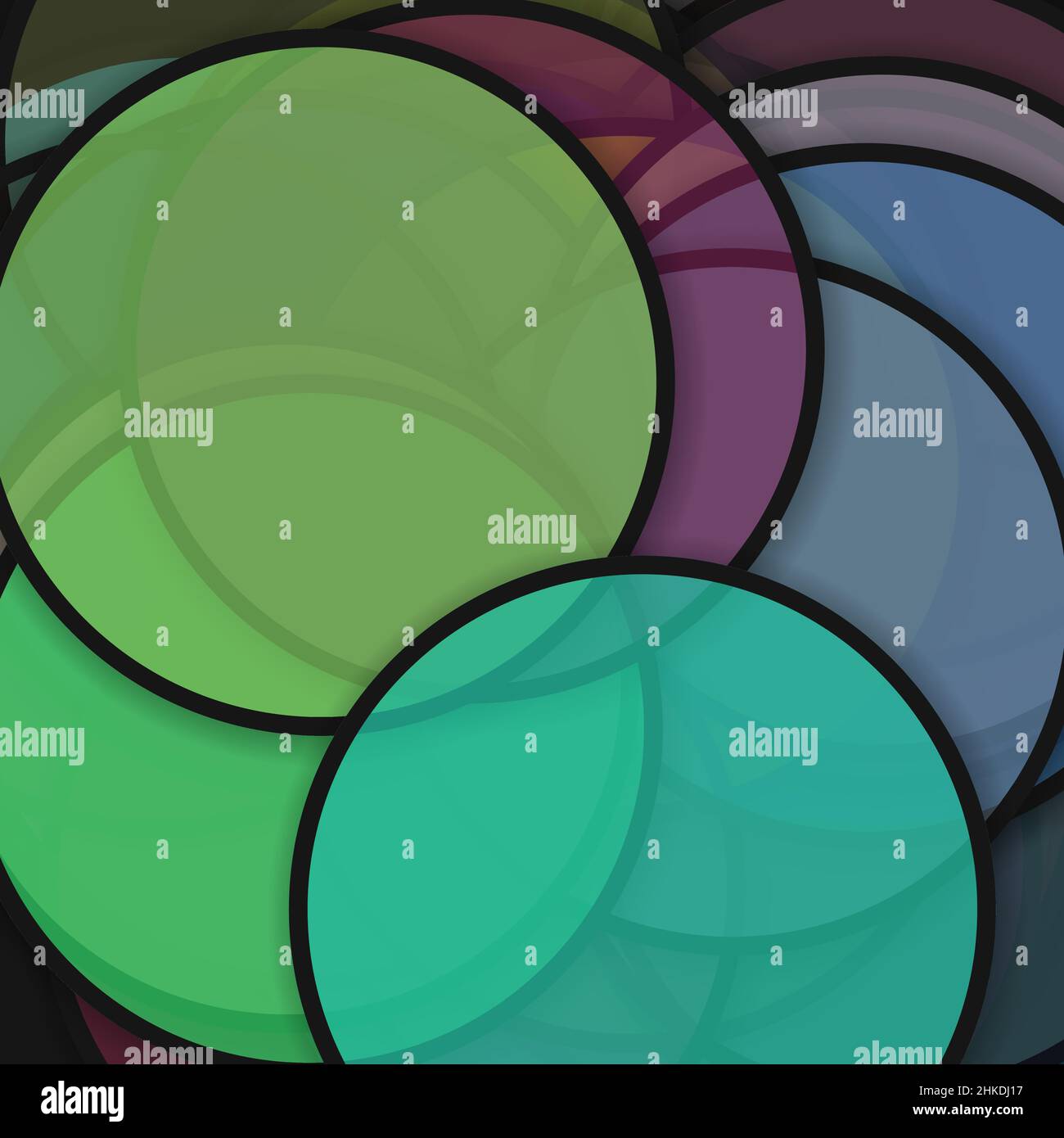 Circle shadows generative art background art illustration Stock Vector ...