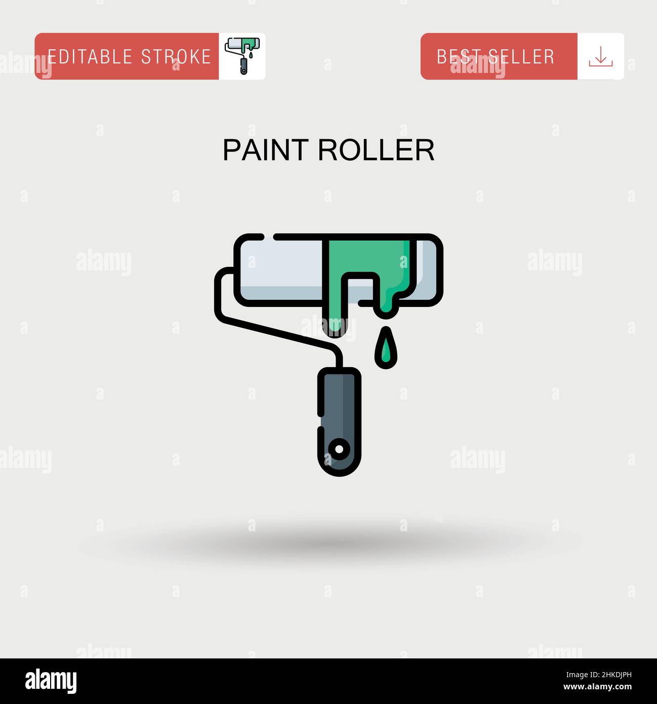 Paint roller Simple vector icon Stock Vector Image & Art - Alamy