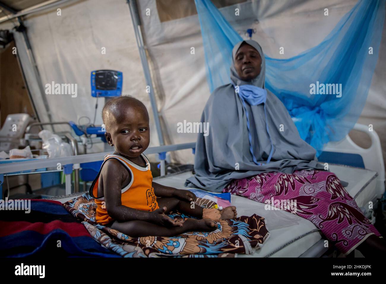 Hajja Zara Abubakar and her son fled from conflict seven times seen in ...