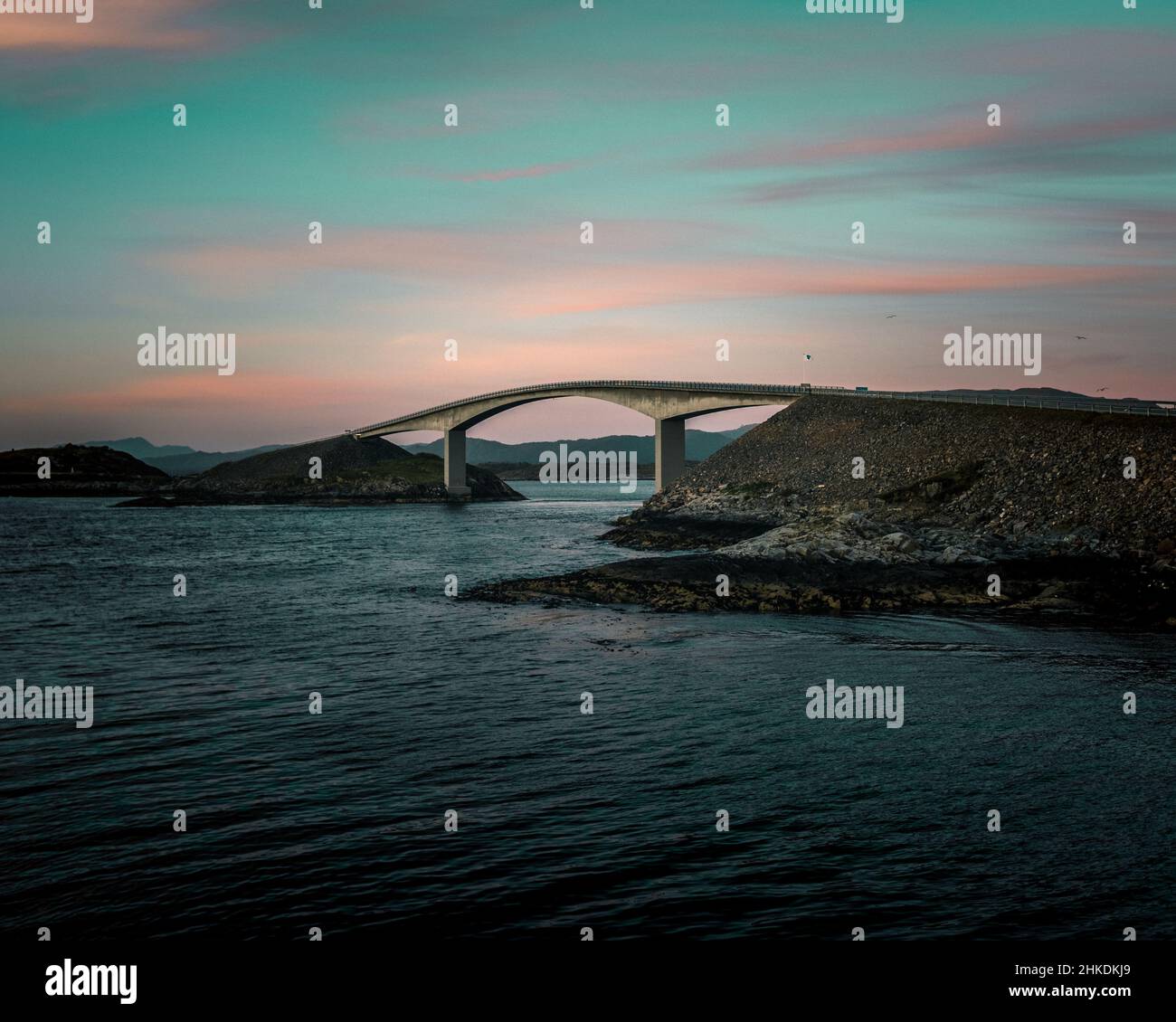 Aerial view of Storseisundet Bridge in Norway Stock Photo - Alamy