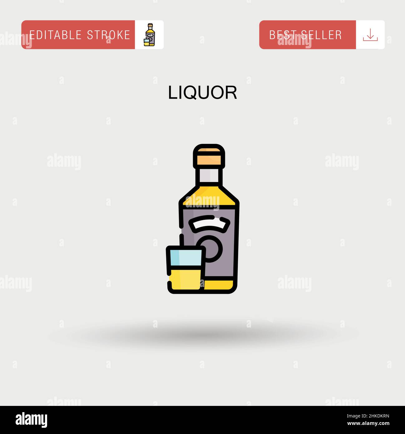 Liquor Simple vector icon Stock Vector Image & Art - Alamy