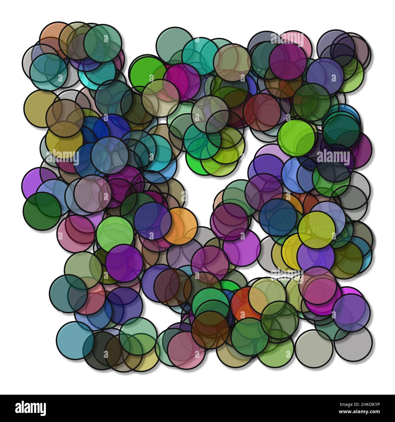 Circle shadows generative art background art illustration Stock Vector ...