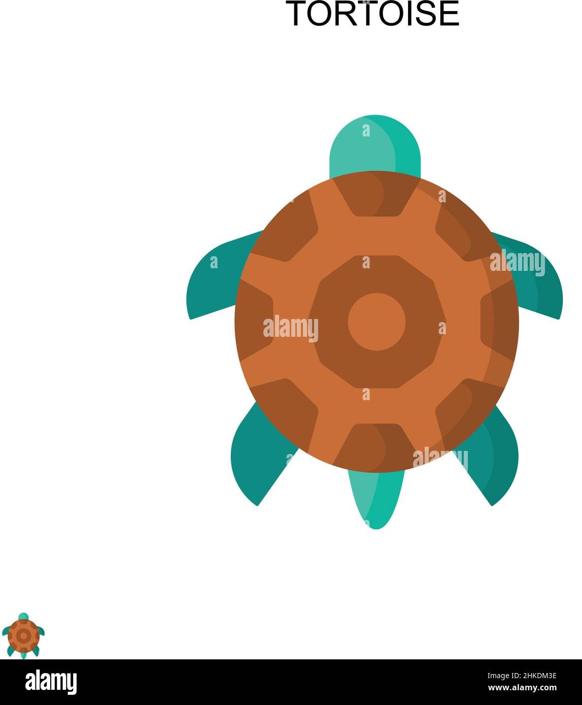 Tortoise Simple vector icon. Illustration symbol design template for ...