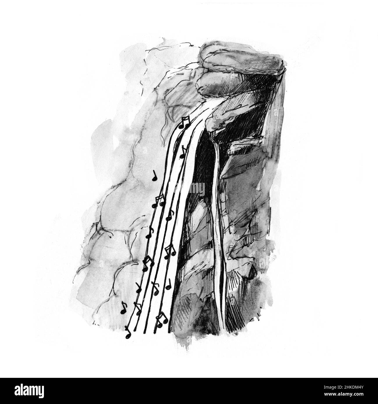 Pencil Drawings Of Musical Notes