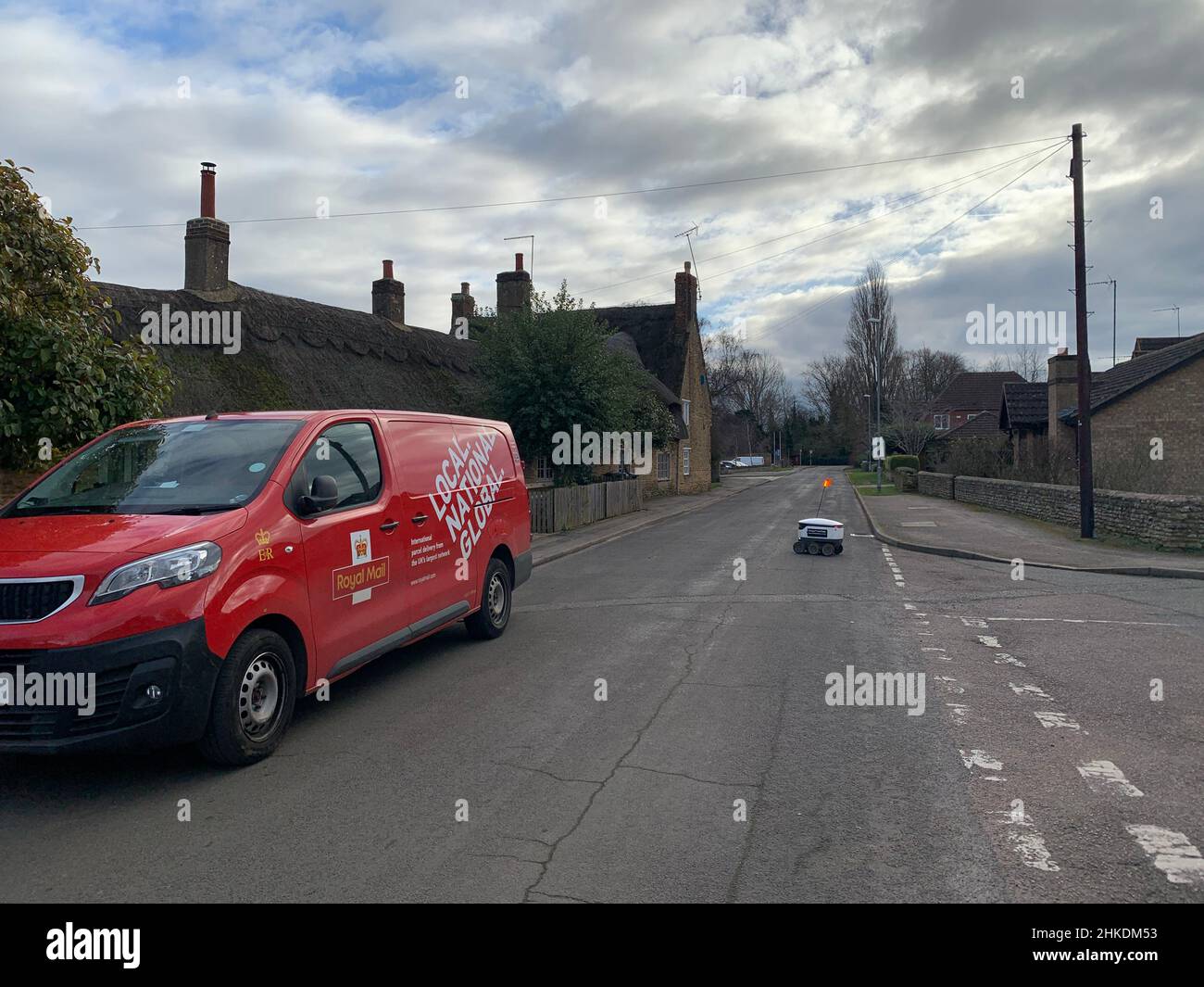 Royal Mail and delivery Robot in Northampton UK logistics delivery on ...