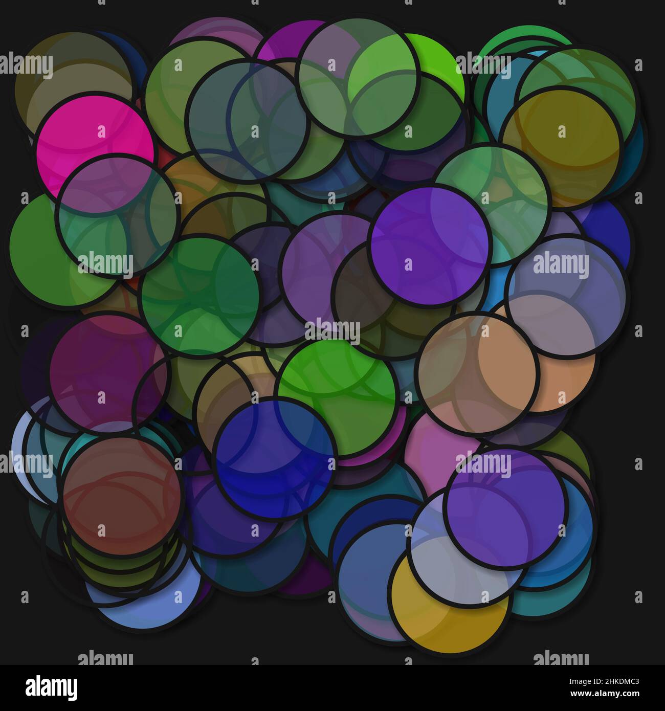 Circle shadows generative art background art illustration Stock Vector ...