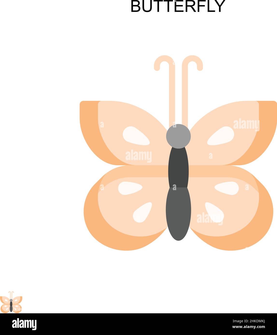 Butterfly Simple vector icon. Illustration symbol design template for ...
