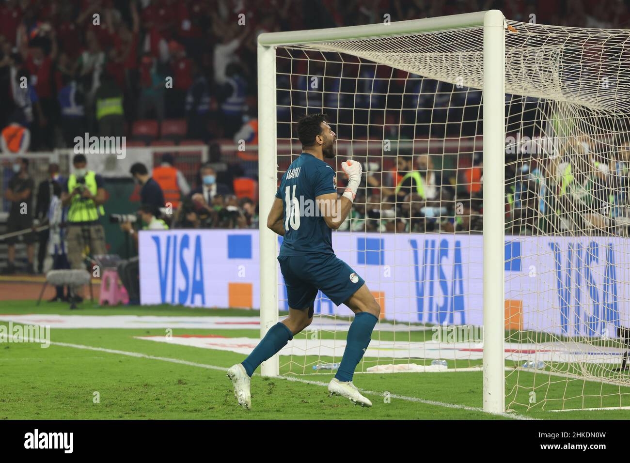 CAMEROON, Yaounde, 03 February 2022 - goalkeeper Gabaski of Egypt ...