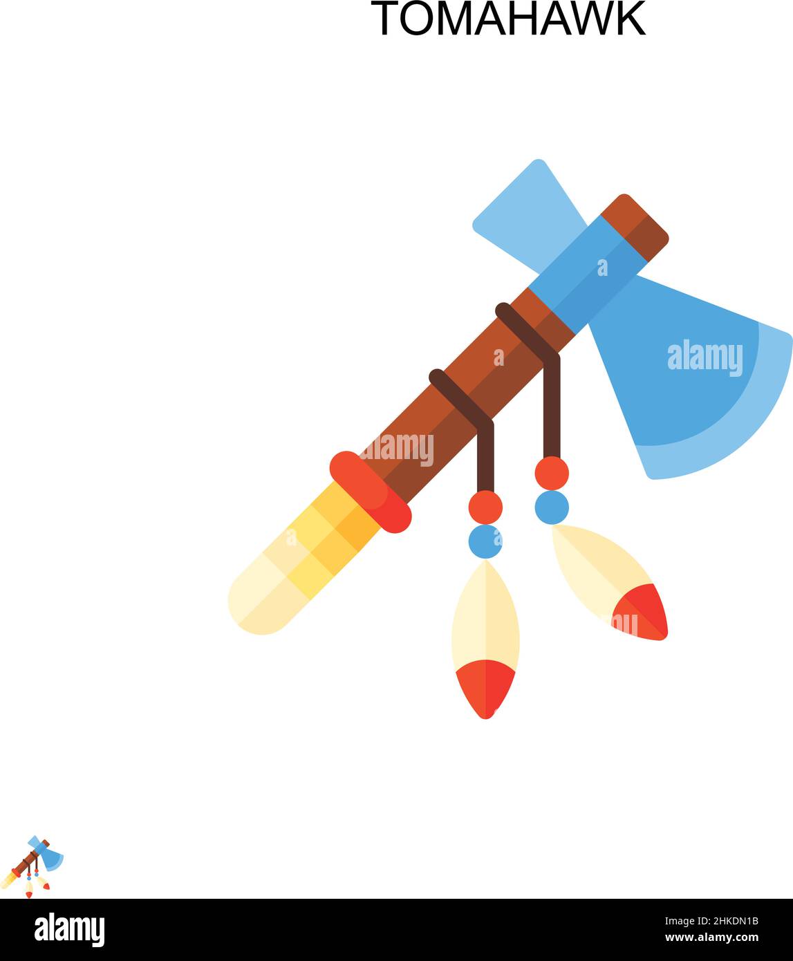 Tomahawk Simple vector icon. Illustration symbol design template for ...