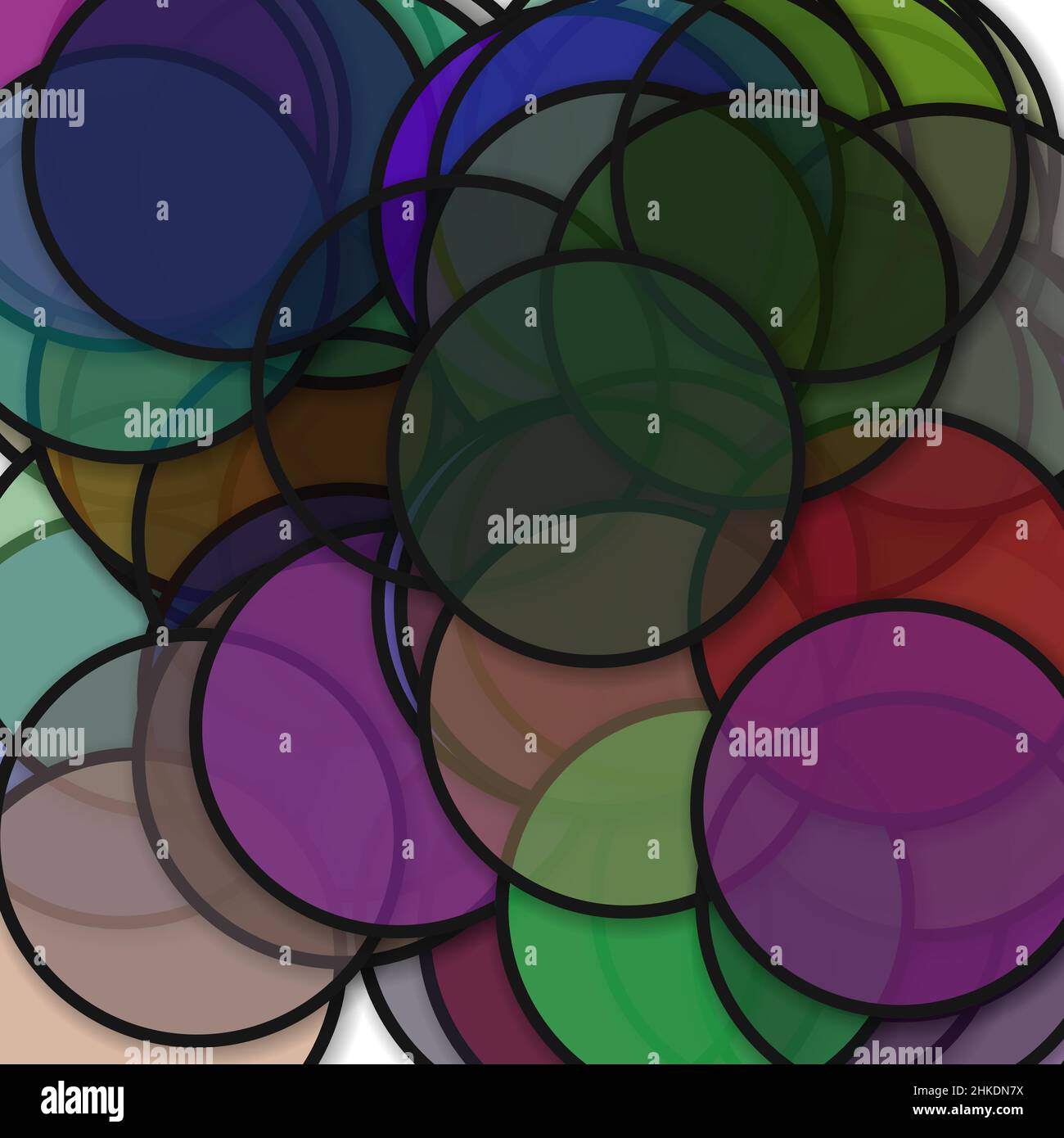 Circle shadows generative art background art illustration Stock Vector ...