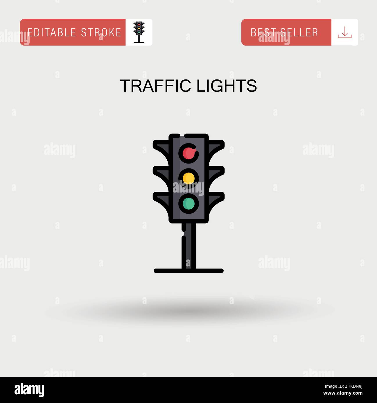 Traffic lights Simple vector icon Stock Vector Image & Art - Alamy