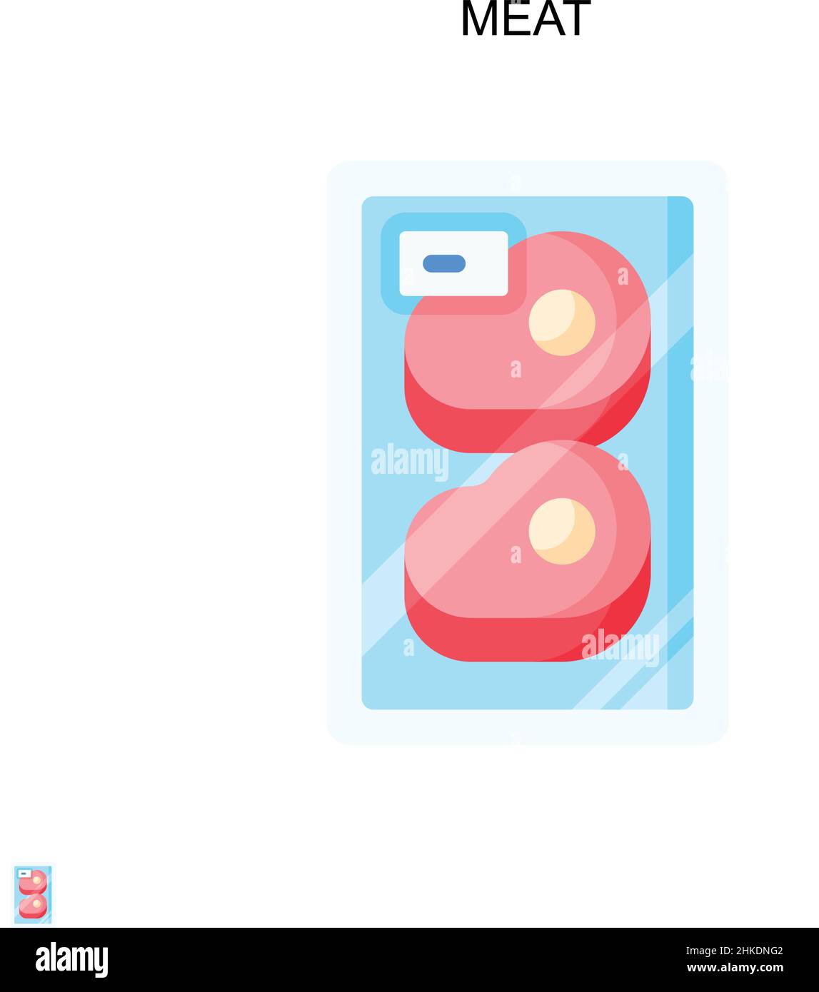 Meat Simple vector icon. Illustration symbol design template for web ...