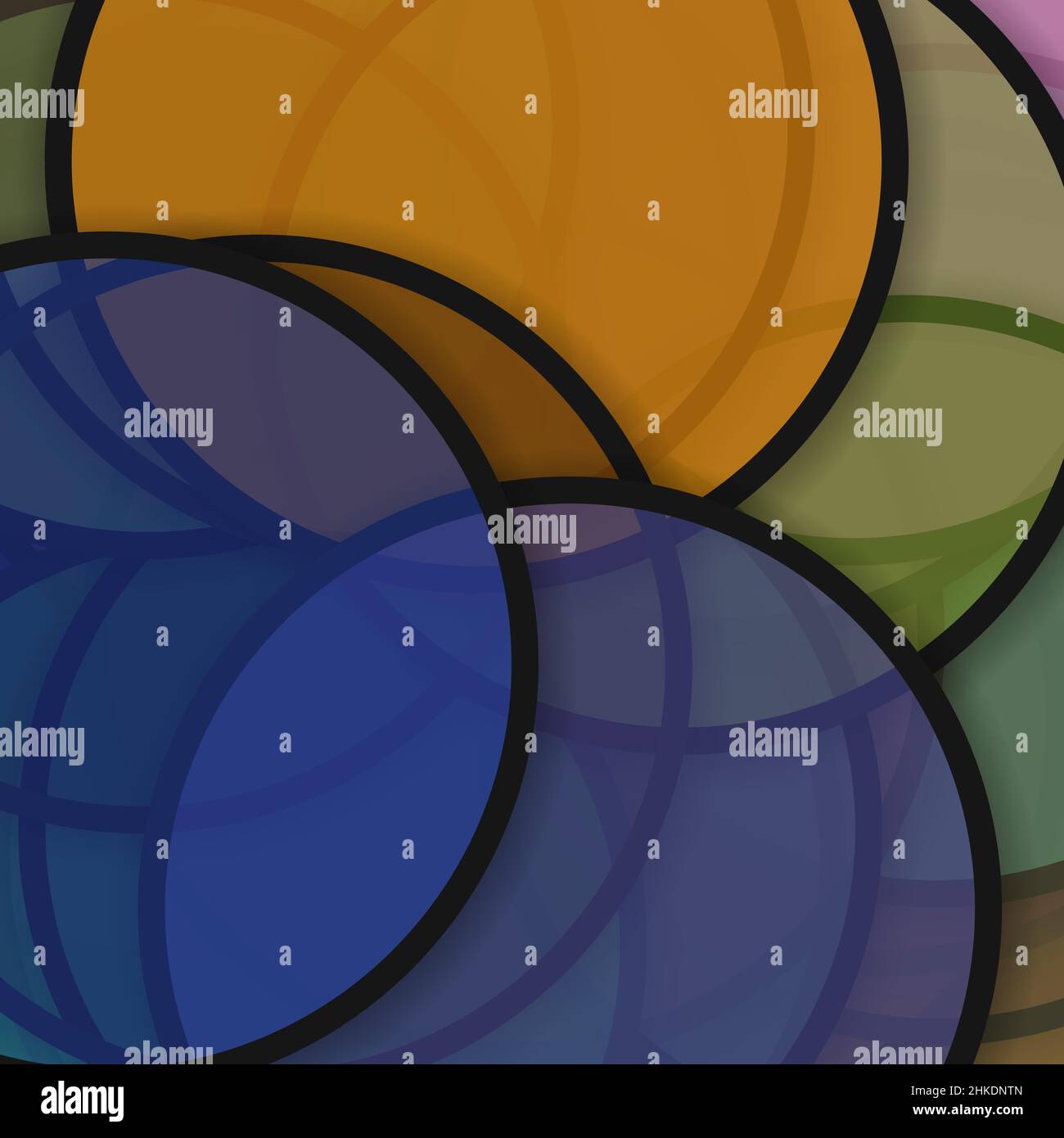 Circle shadows generative art background art illustration Stock Vector ...