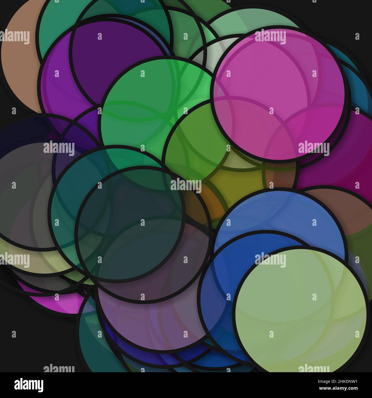 Circle shadows generative art background art illustration Stock Vector ...