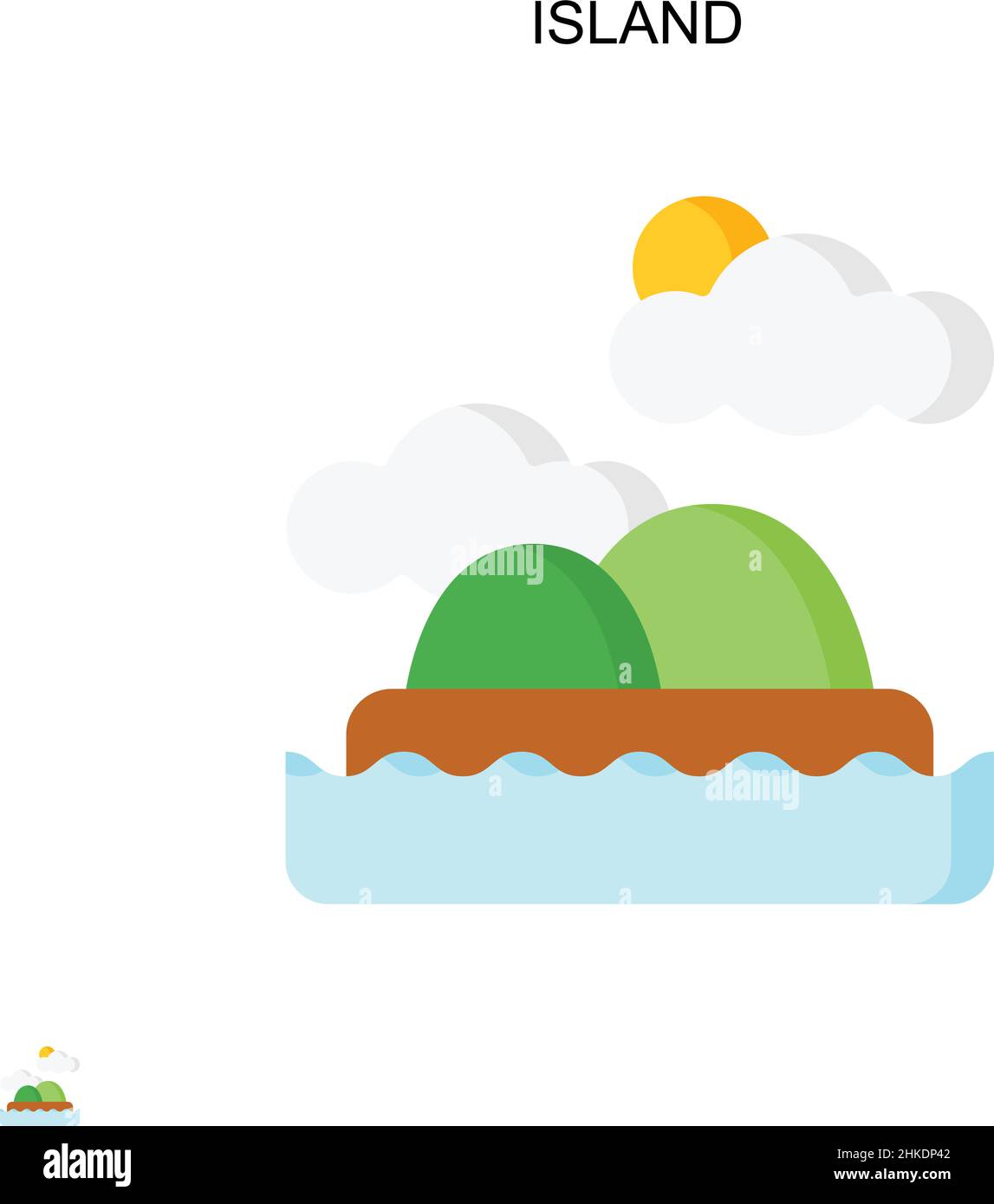 Island Simple Vector Icon Illustration Symbol Design Template For Web Mobile Ui Element Stock
