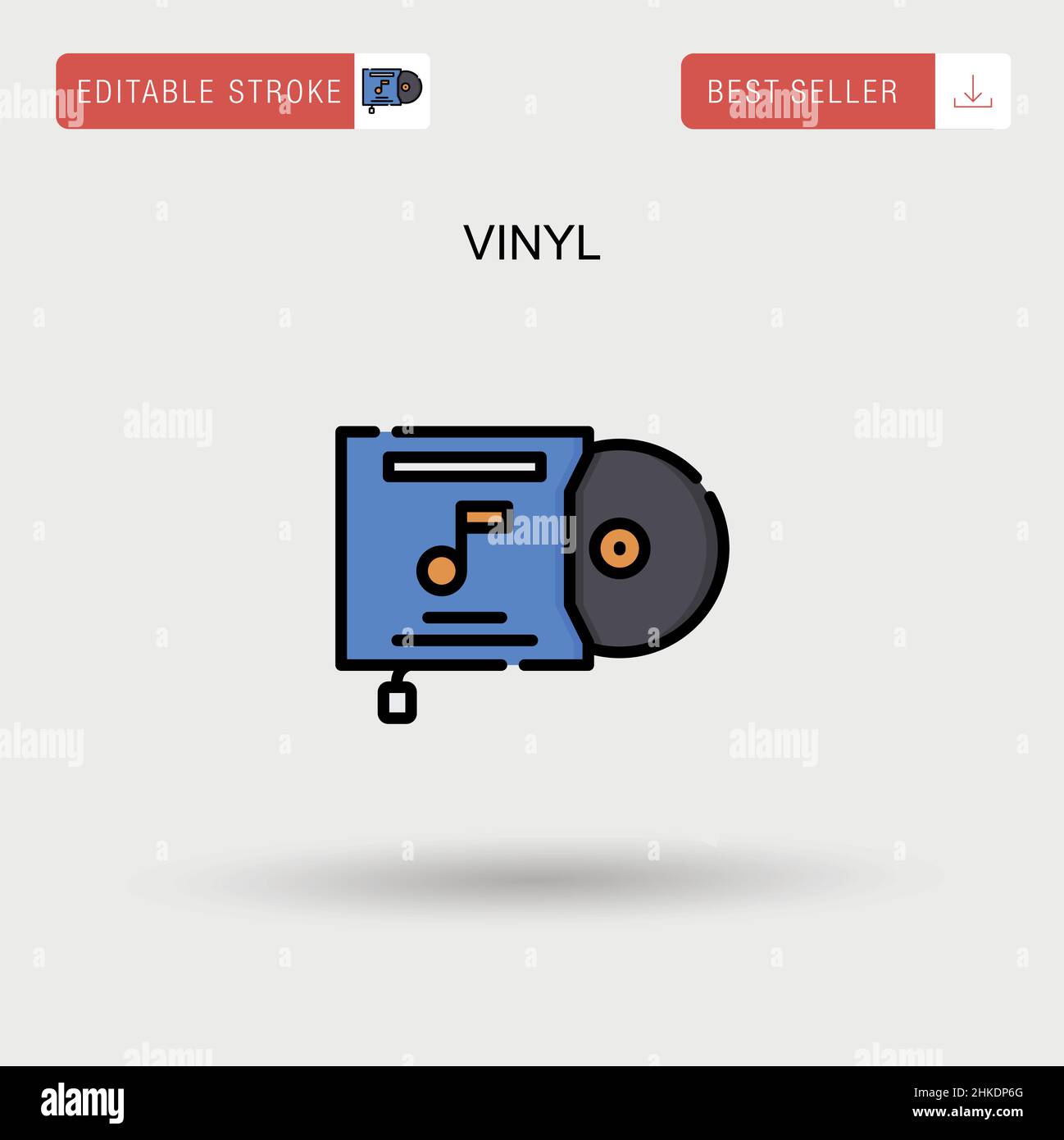 Vinyl Simple vector icon Stock Vector Image & Art - Alamy