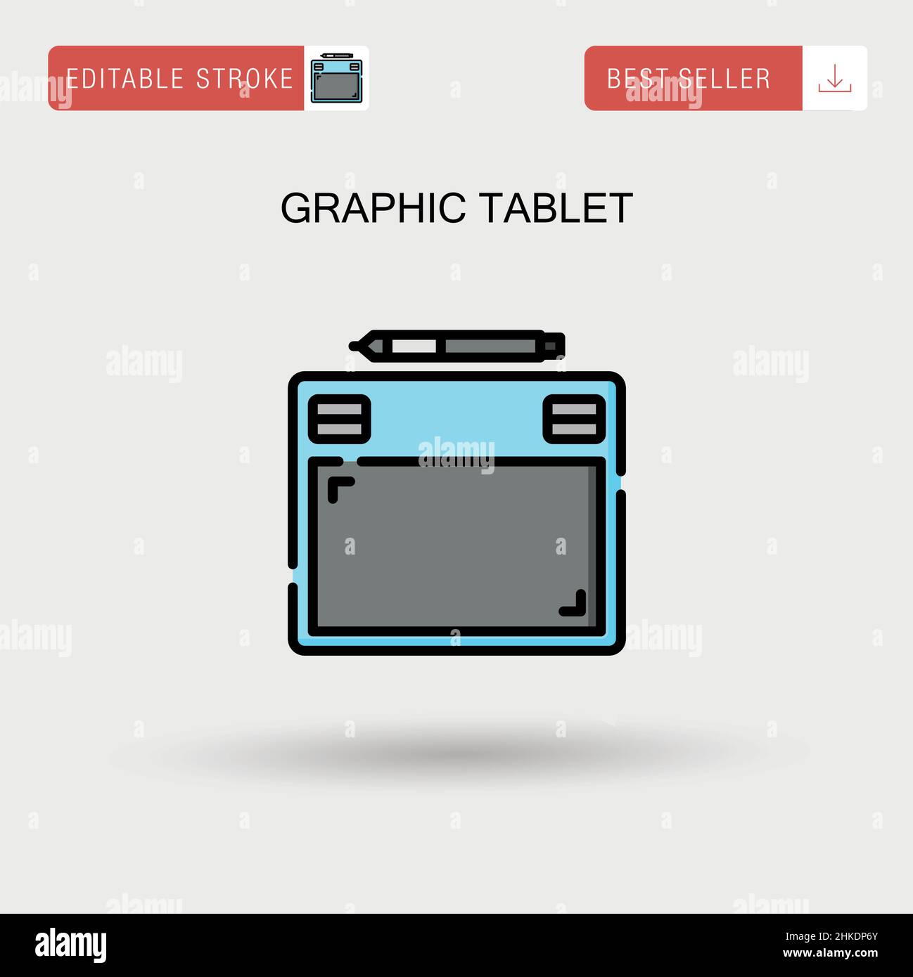 Graphic tablet Simple vector icon Stock Vector Image & Art - Alamy