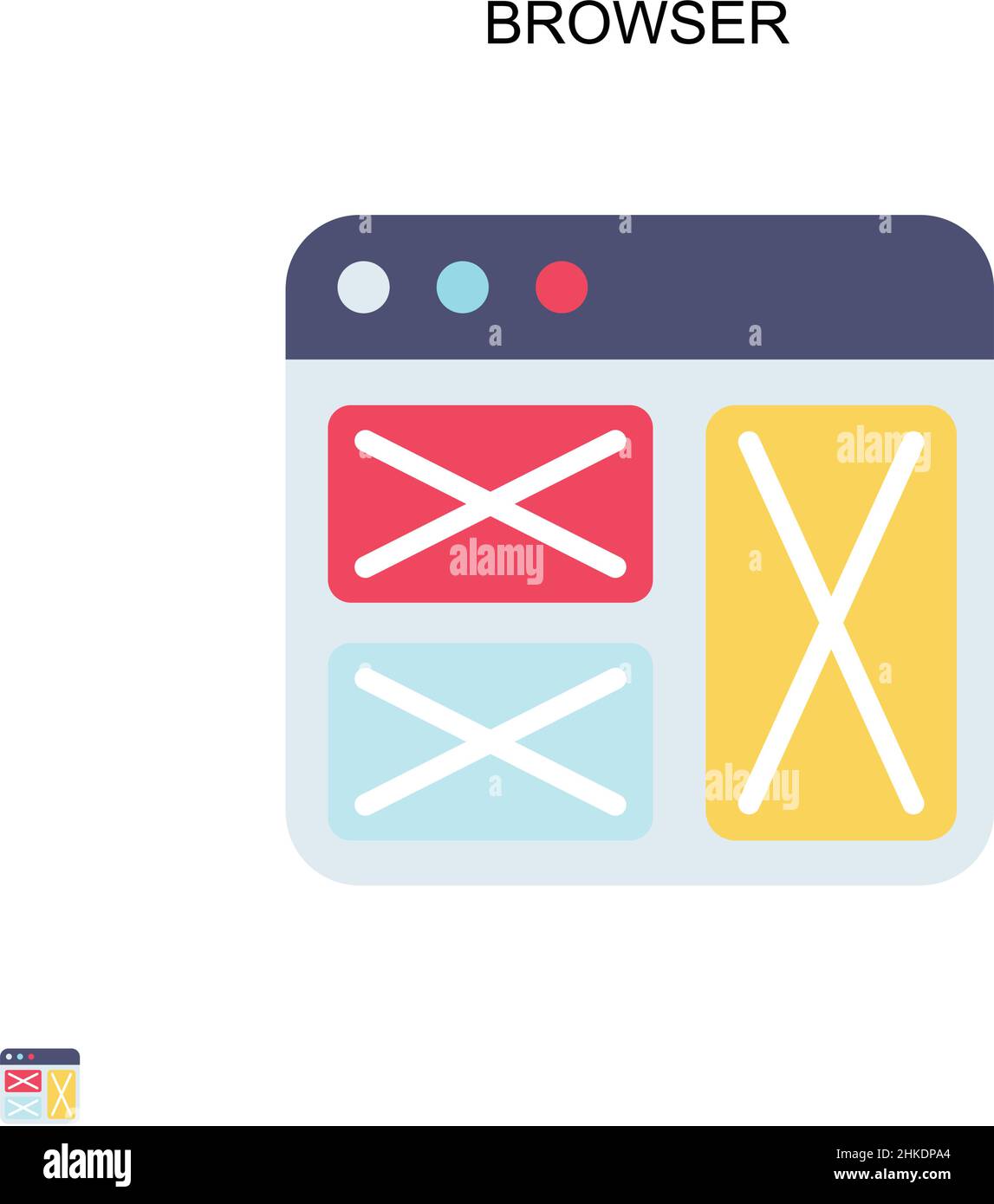 Browser Simple vector icon. Illustration symbol design template for web ...