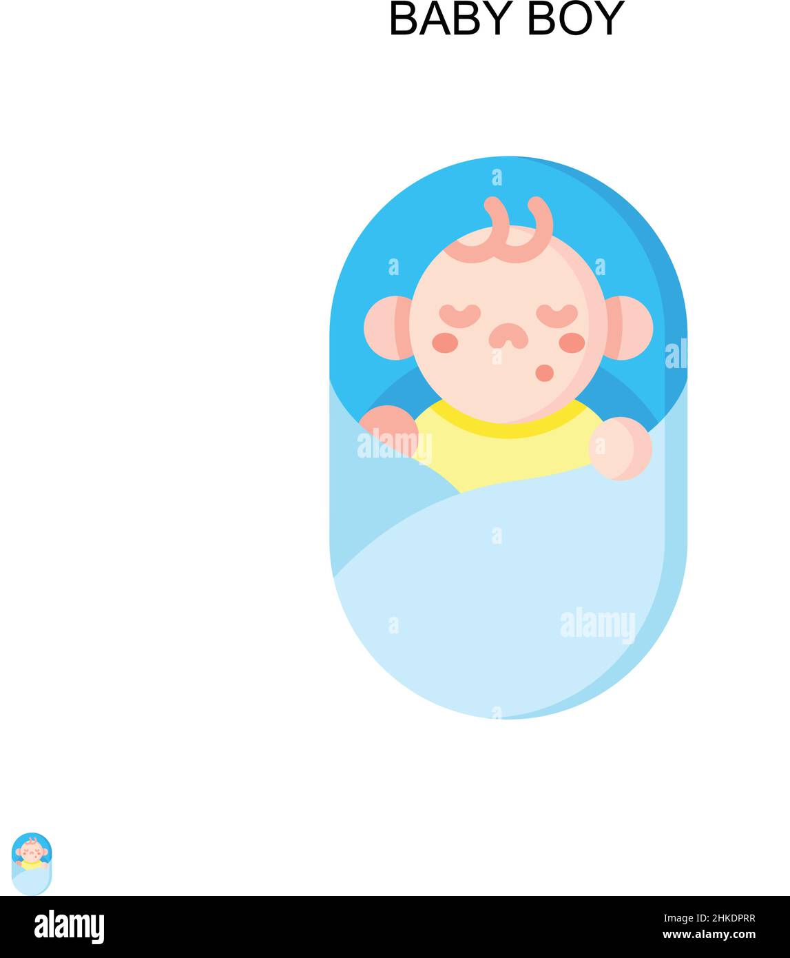 Baby boy Simple vector icon. Illustration symbol design template for ...