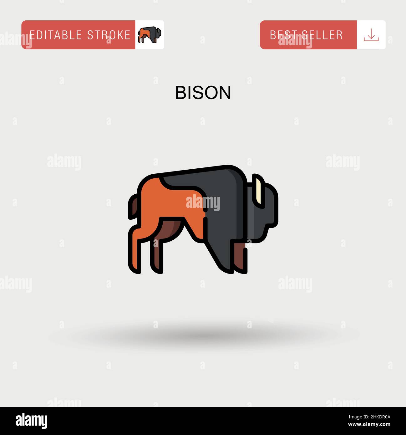 Buffalo bison bison Stock Vector Images - Alamy