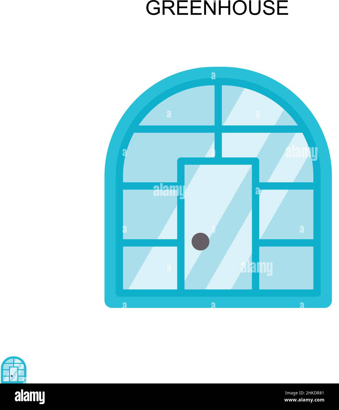 Greenhouse Simple vector icon. Illustration symbol design template for ...