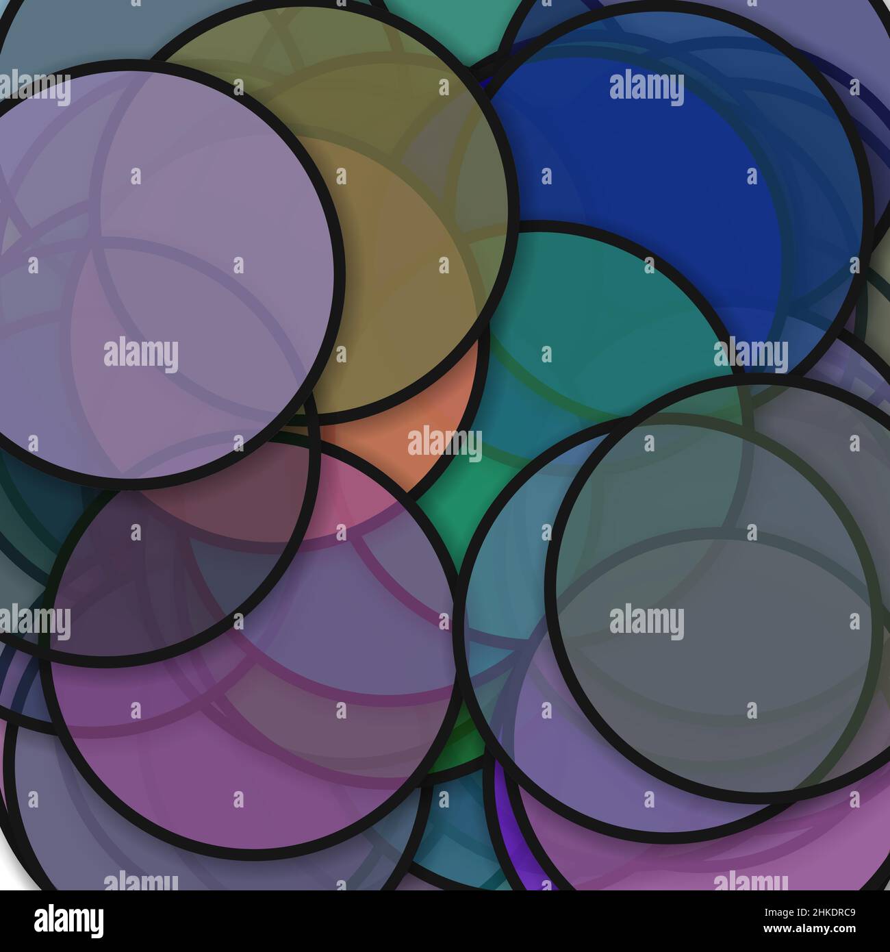 Circle shadows generative art background art illustration Stock Vector ...