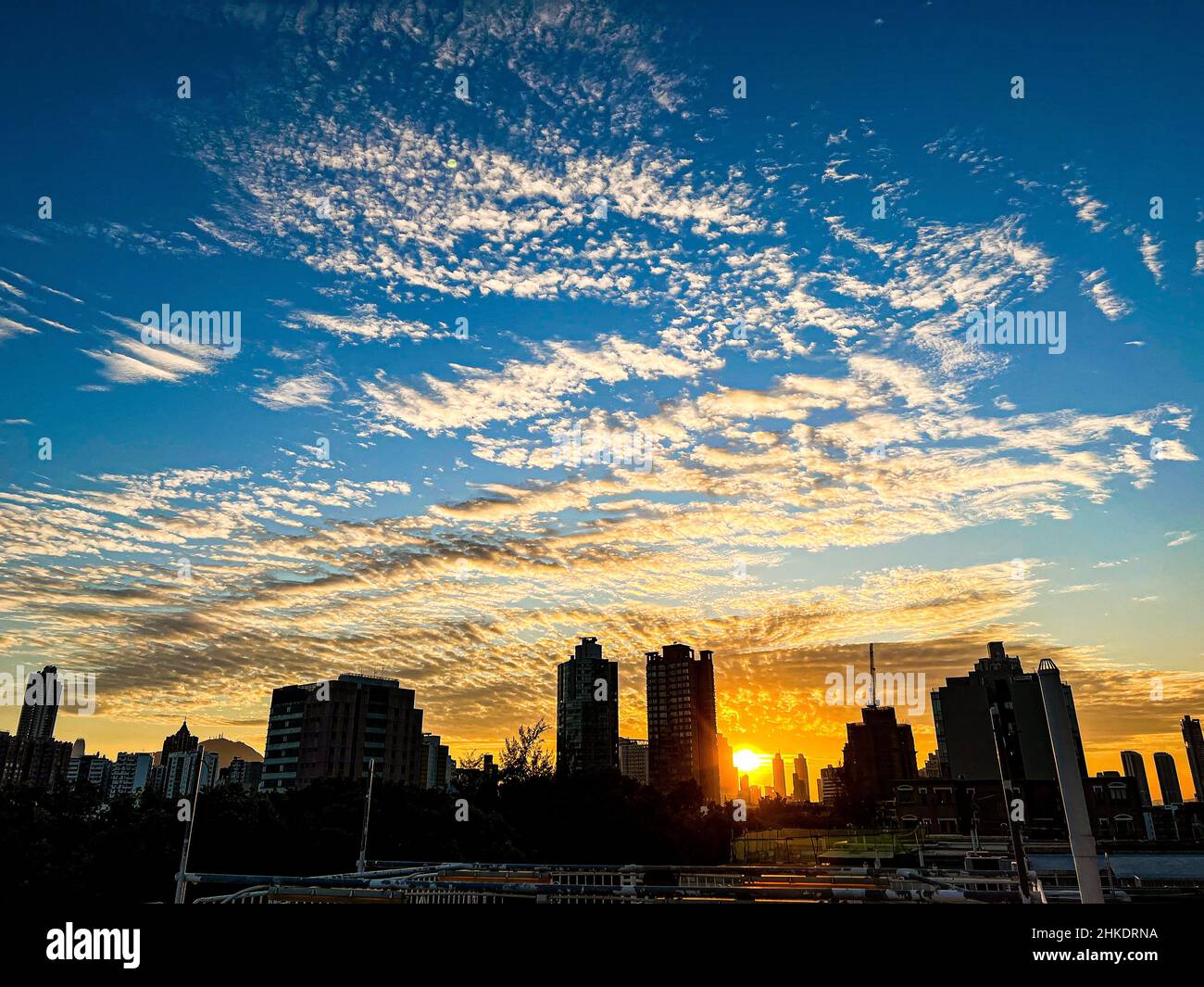 Magical sunset over skyscrapers hi-res stock photography and images - Alamy