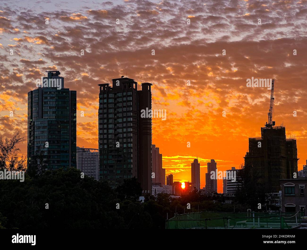 Magical sunset over skyscrapers hi-res stock photography and images - Alamy