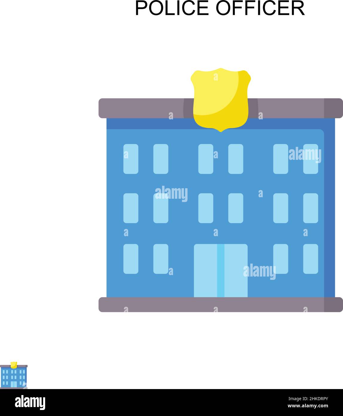 Police officer Simple vector icon. Illustration symbol design template ...