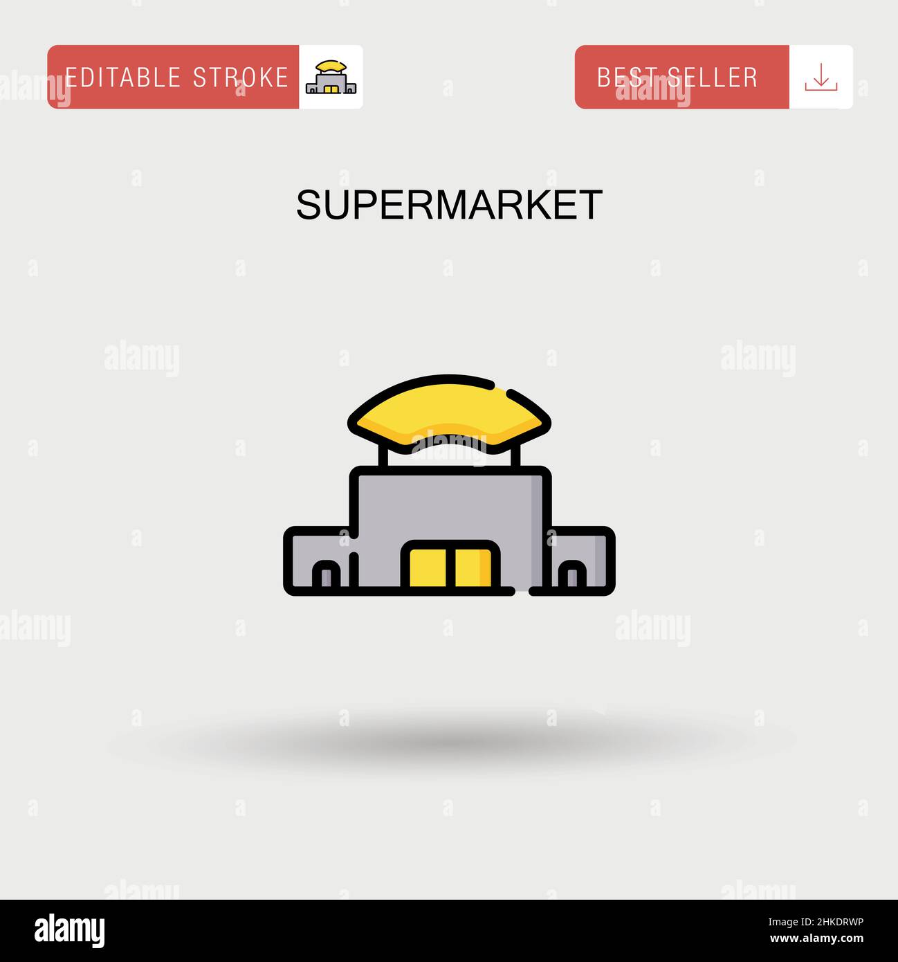 Supermarket Simple vector icon Stock Vector Image & Art - Alamy