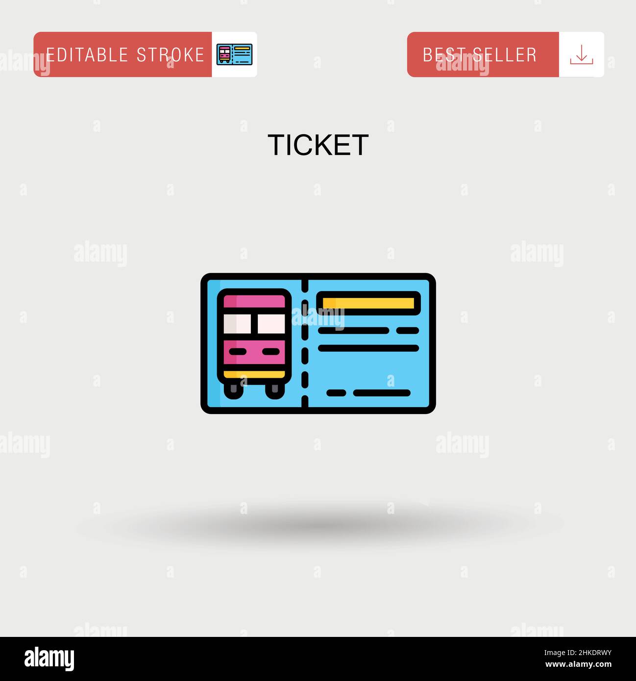 Ticket Simple vector icon Stock Vector Image & Art - Alamy