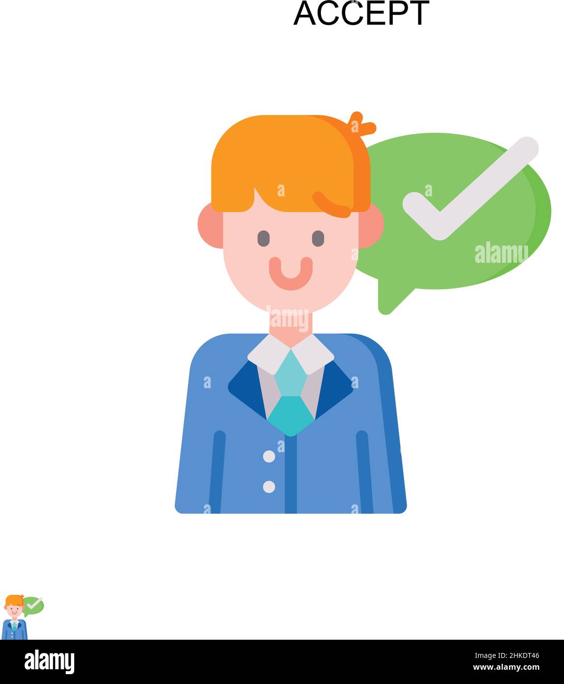 Accept Simple vector icon. Illustration symbol design template for web ...