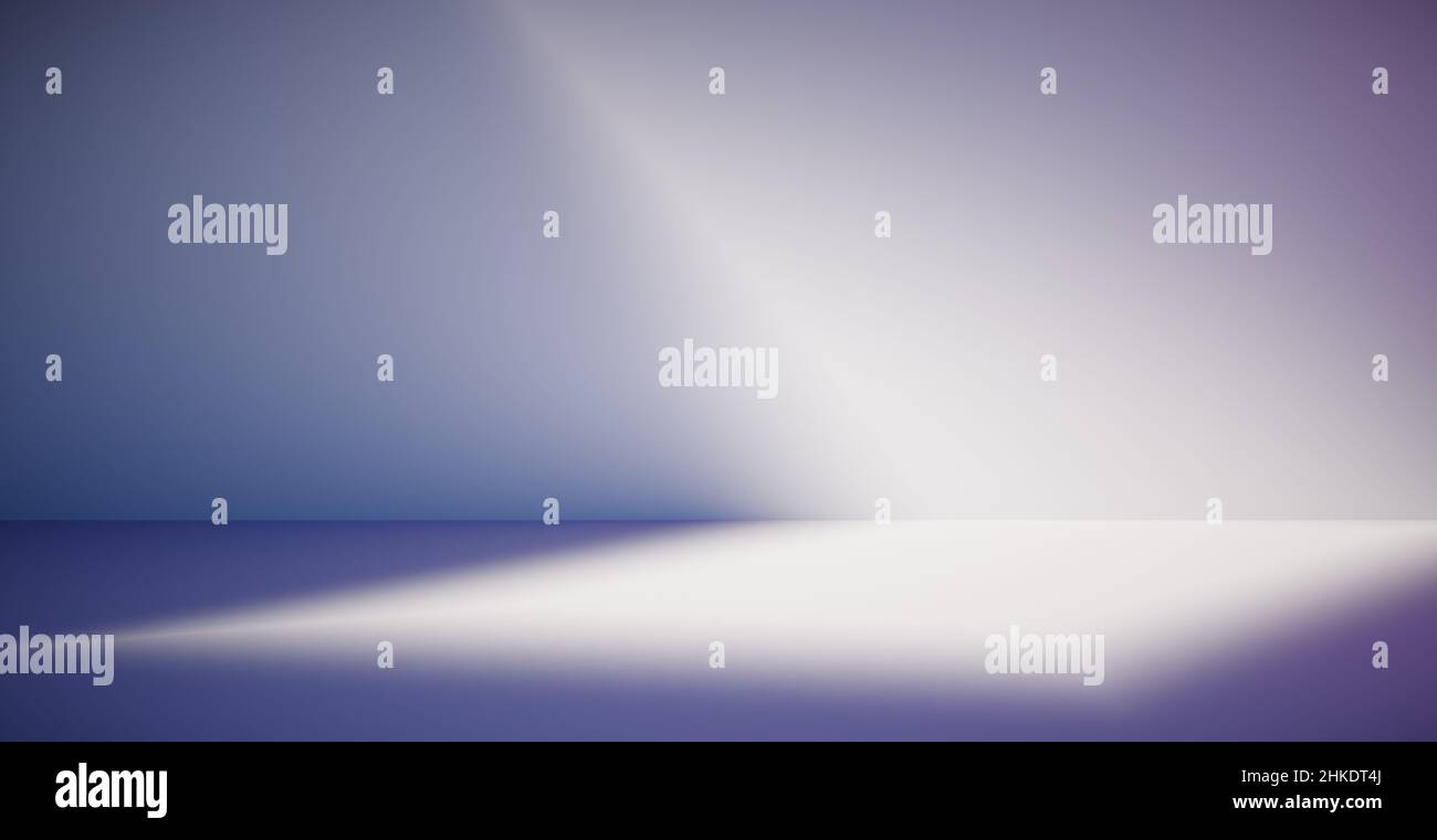 Blank colorful wall background and hard falling shadow. 3D rendering ...